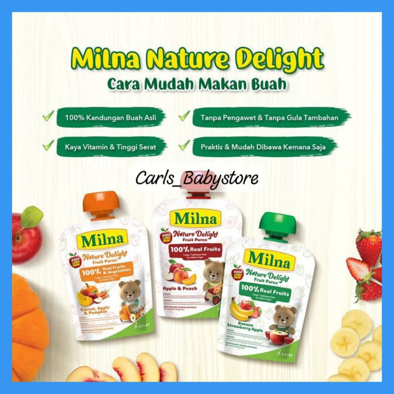 Jual MILNA NATURE DELIGHT FRUIT PUREE - PUREE BUAH | Shopee Indonesia