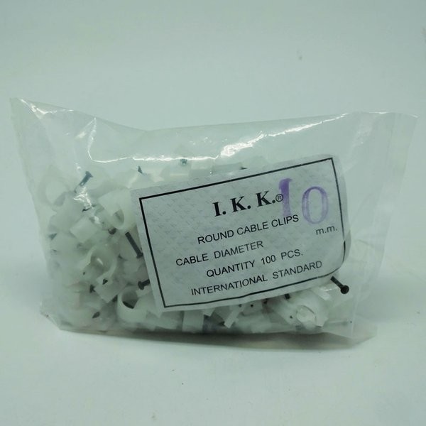 Jual IKK Klem klam Kabel Paku Hitam No 6 8 10 mm - beton tembok dinding ...