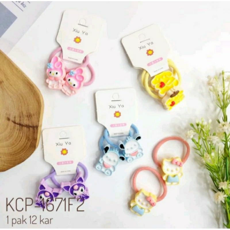 Jual Ikat Rambut Karet Kartun 2 Pcs Sanrio Kunciran Rambut Anak ...