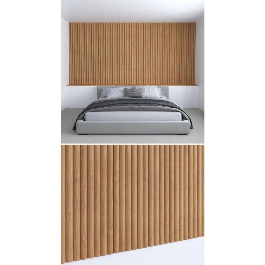 Jual Wood Panel WPC Circular Fluted Panjang 2.9 Meter | Shopee Indonesia