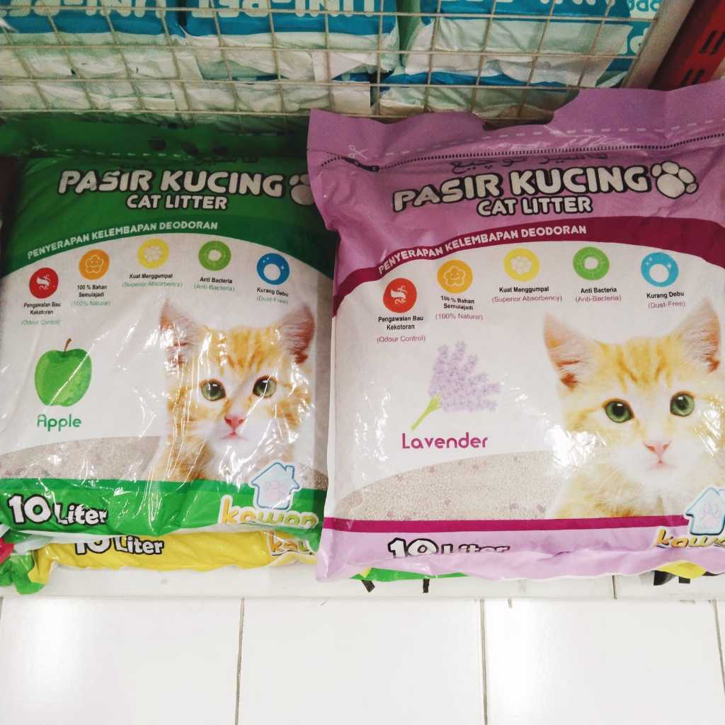 Jual PASIR KAWAN 10L (PASIR KUCING MENGGUMPAL & WANGI) | Shopee Indonesia