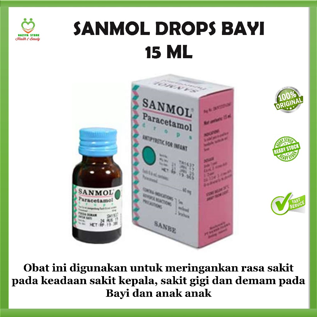 Jual Sanmol Drops Bayi 15 ml Obat demam bayi-paracetamol bayi-Obat ...