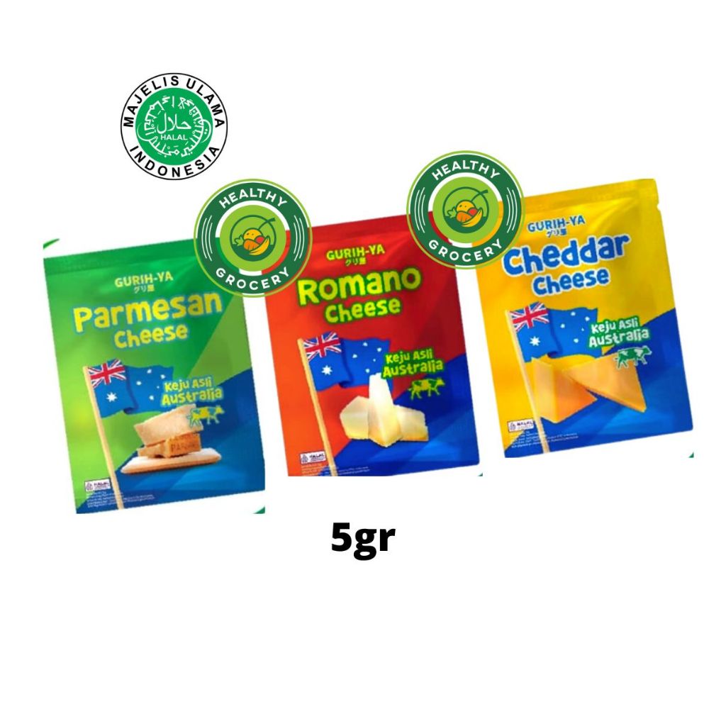 Jual Gurih-Ya Parmesan Cheese / Cheddar Cheese / Romano Cheese 5gr ...