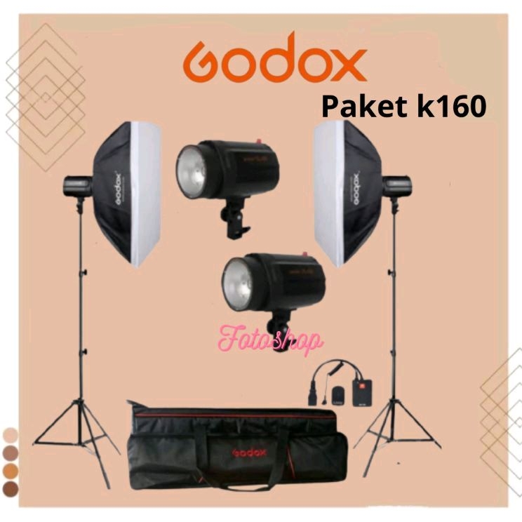 Jual Paket Godox Mini Studio Pioneer K160 Lampu Mini Studio Full Set | Shopee Indonesia