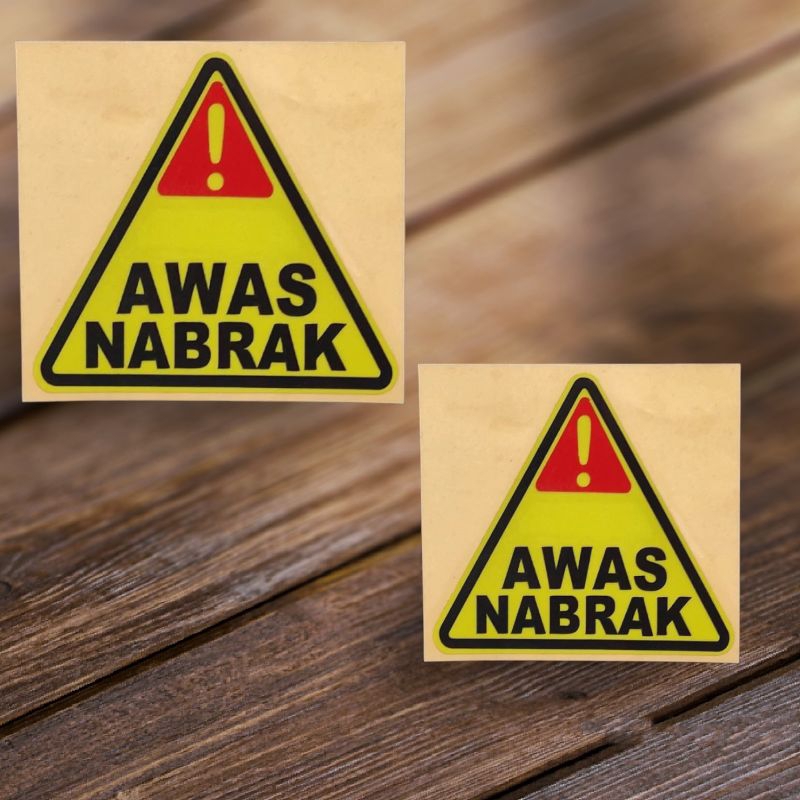 Jual stiker cutting logo timbul awas nabrak | Shopee Indonesia