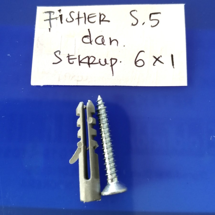 Jual SEKRUP SKRUP 6X1" DAN FISHER ECERAN PER 12 PCS baut 6 x 1 inch | Shopee Indonesia