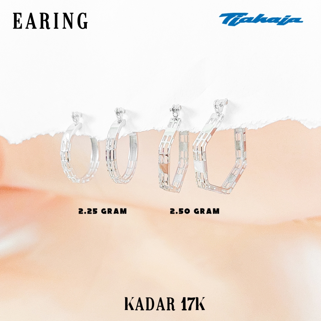 Jual Earing/Anting Wanita Model Klip Bulat atau Segi Enam Kerawang ...