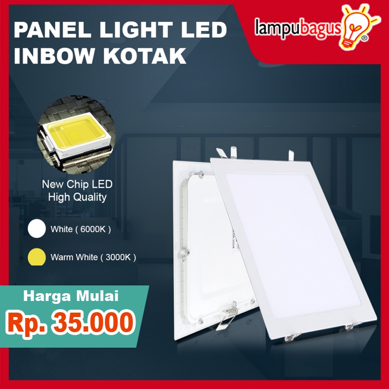 Jual Panel LED Inbow / Lampu Downlight LED Panel 18W 24W Kotak | Shopee ...