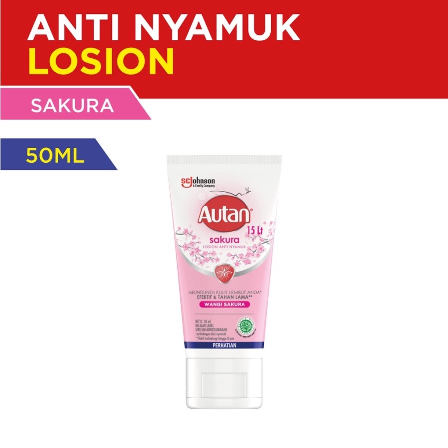 Jual Autan Body Lotion Anti Nyamuk Sakura Tube 50 ml | Shopee Indonesia