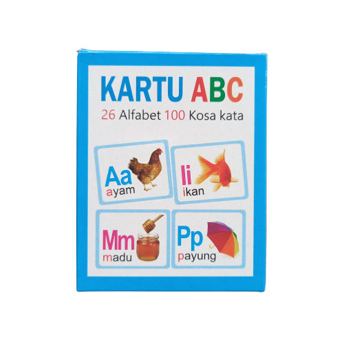 Jual Kartu ABC 26 Alfabet 100 Kosakata Flash Card Glossy Tebal - 26 ...