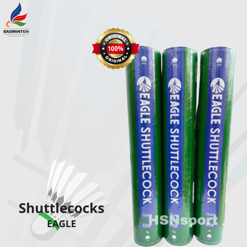 Jual Shuttlecock eagle lite hijau kok badminton eagle 1 slop | Shopee ...