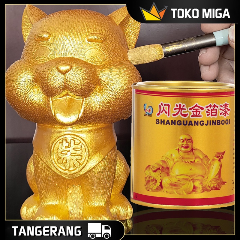 Jual 100g Cat Besi Gold Cat Emas Gold Cat Warna Gold Berbasis Air ...