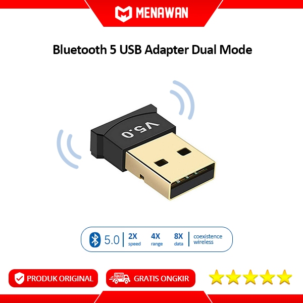 Jual Bluetooth 5 USB Adapter Dual Mode Dongle USB Bluetooth External ...