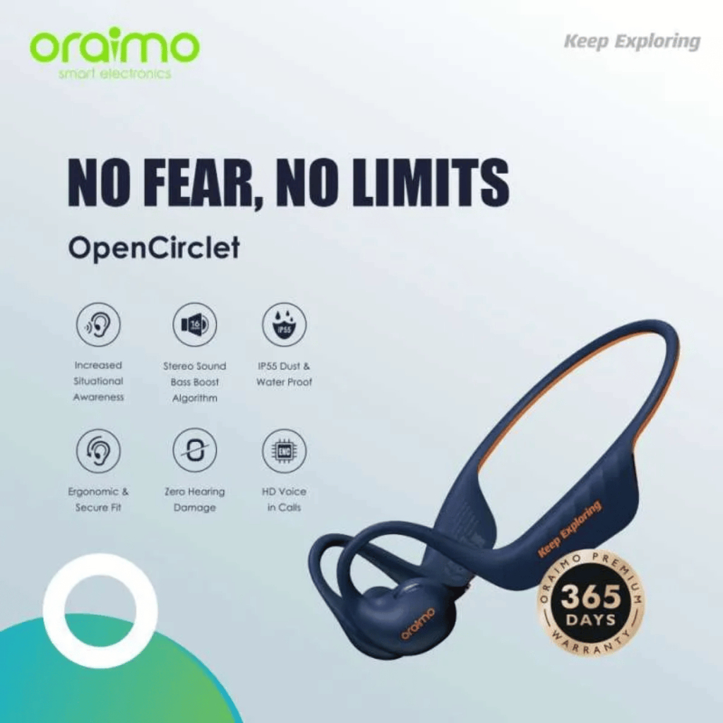 Jual Oraimo OPN-40D Opencirclet Open Ear Bluetooth Earphone V.5.0 ...