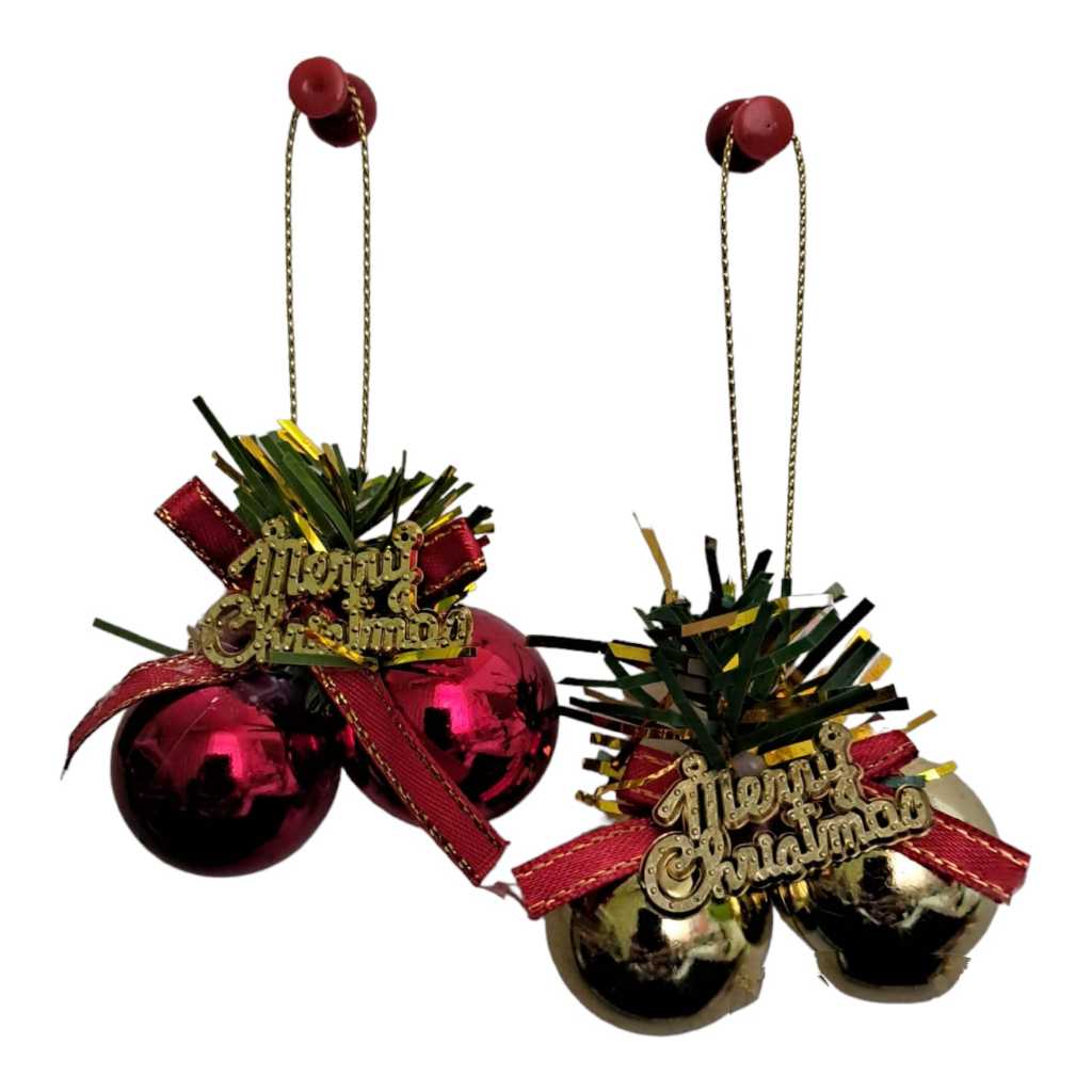 Jual Bola-Bola Hiasan Natal - Bola dobel -sepasang-pernak pernik natal ...
