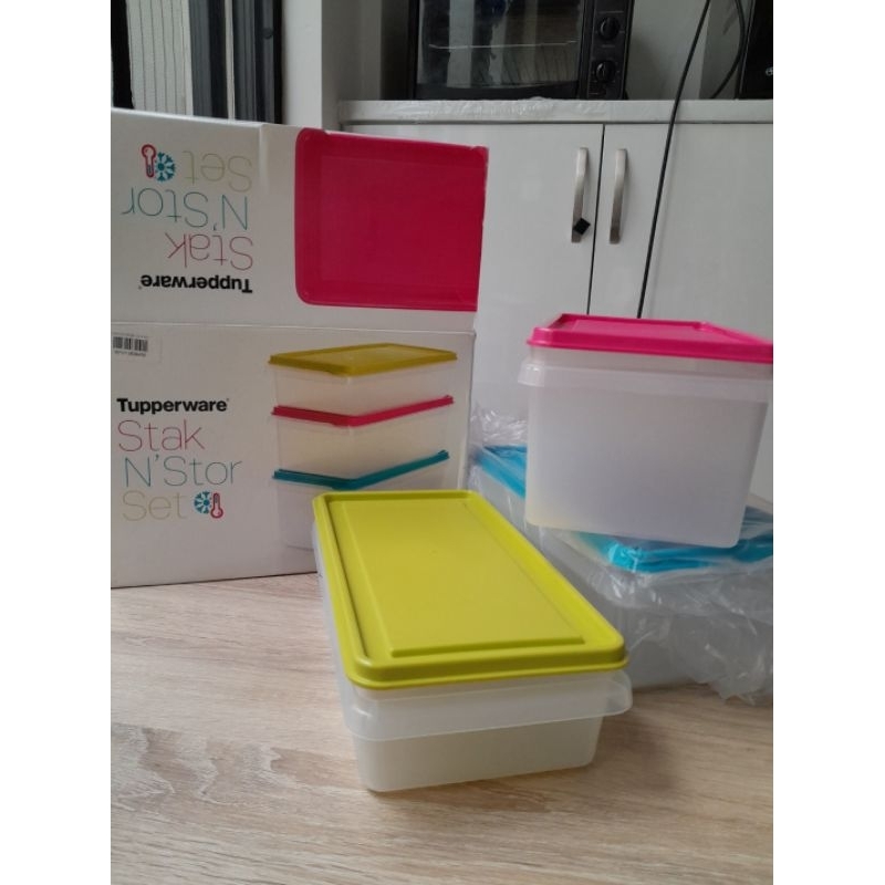 Jual Tupperware Stak n Stor Set( 3pcs) | Shopee Indonesia