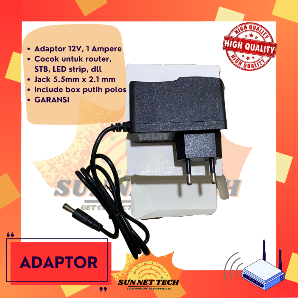 Jual ADAPTOR STB CCTV MODEM ROUTER 12V 1A | Shopee Indonesia