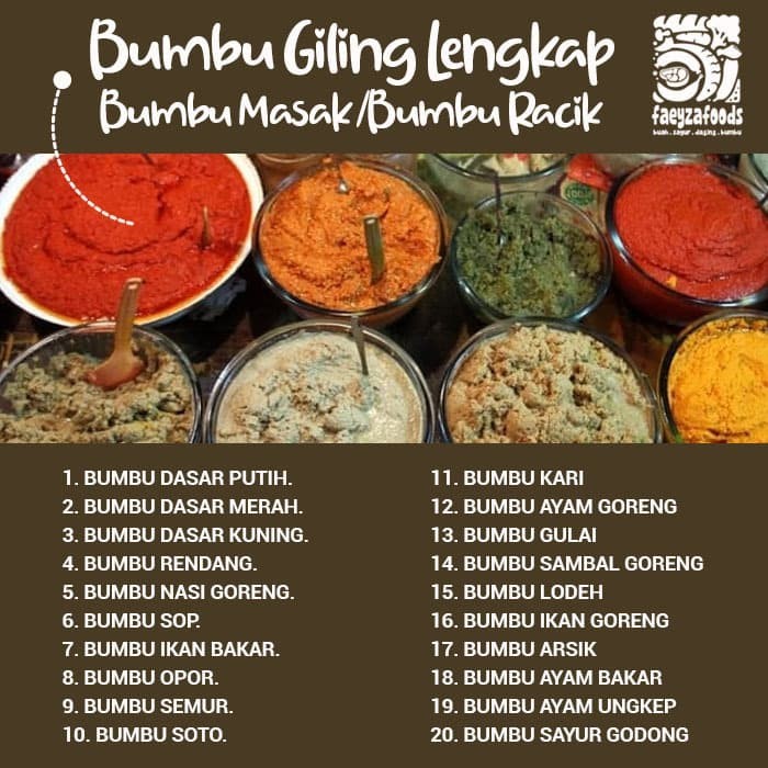 Jual Bumbu Giling Basah dan Bumbu Racik Masakan Lengkap Tanpa Pengawet ...