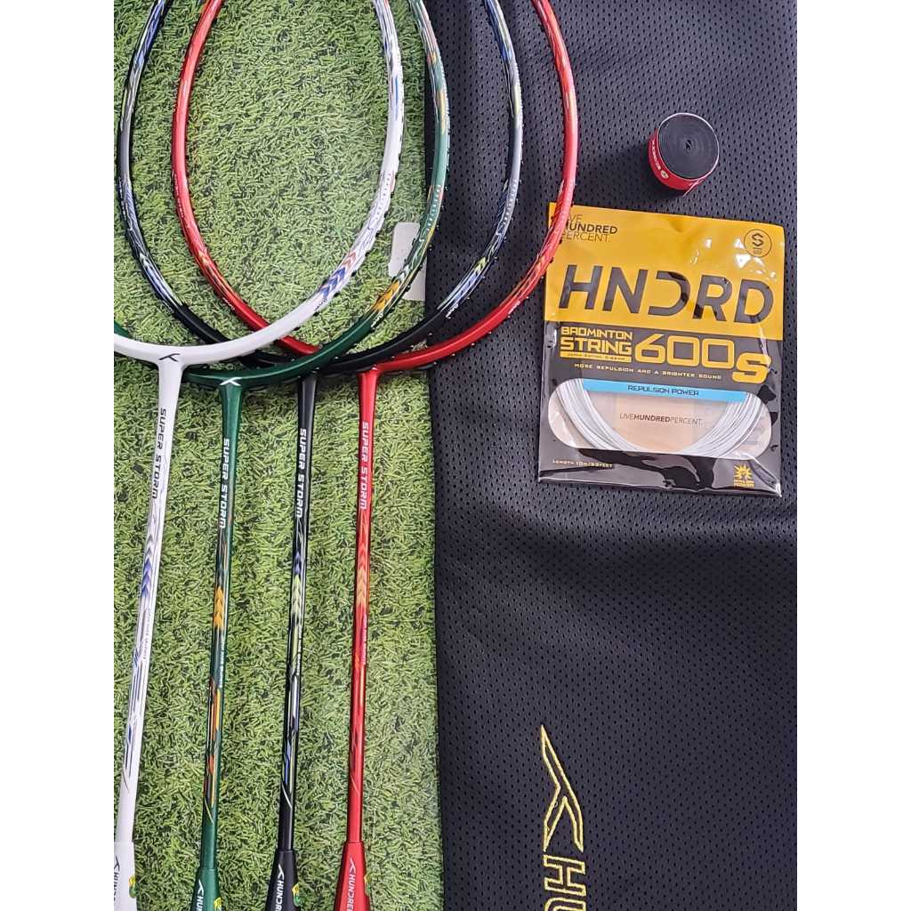 Jual RAKET BADMINTON HUNDRED SUPER STROM - HEAD HEAVY - POWER SLIM ...