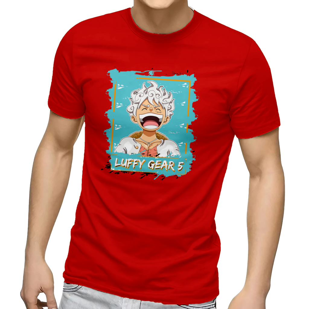 Jual Pakaian Pria Distro Stylish gear 5 LUFFY premium terbaru / Kaos ...