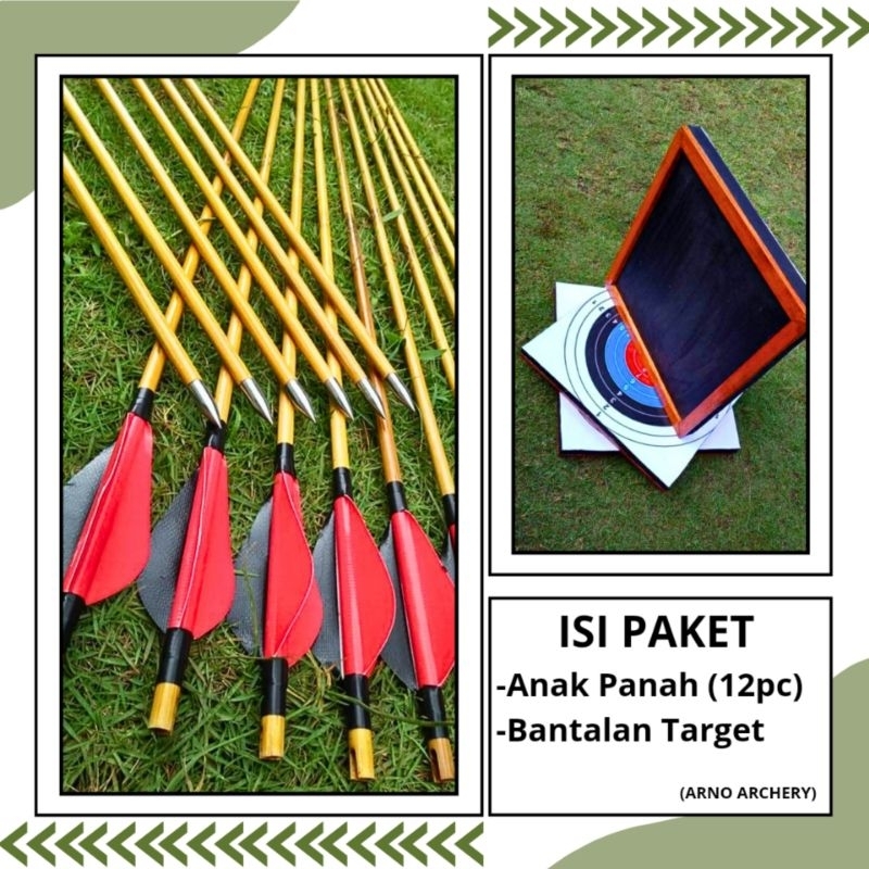 Jual Paket Anak Panah Bambu dan Bantalan Target | Shopee Indonesia