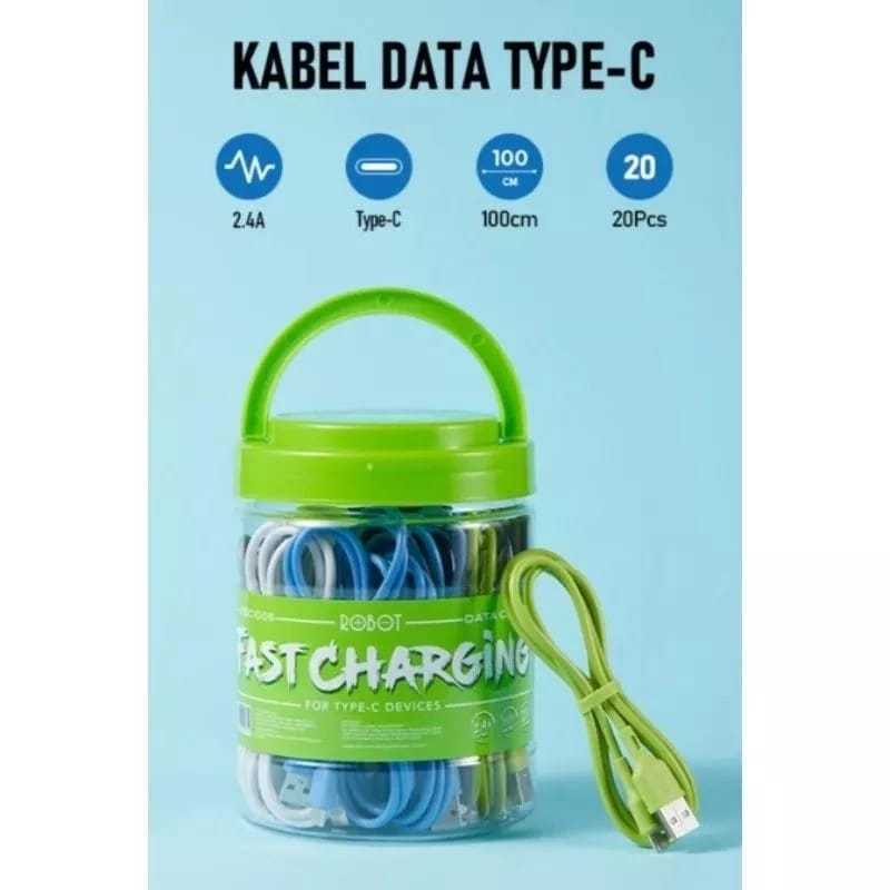 Jual Abd* ROBOT Kabel Data Type C RBC100S Charger HP Quick Charging 2 ...