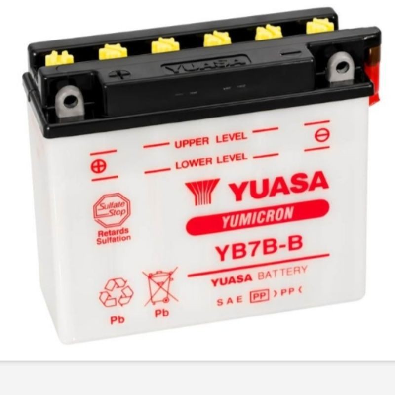 Jual accu / aki motor Tiger Nouvo Scorpio Yuasa basah yb7b-b / yb7b / yb7 | Shopee Indonesia