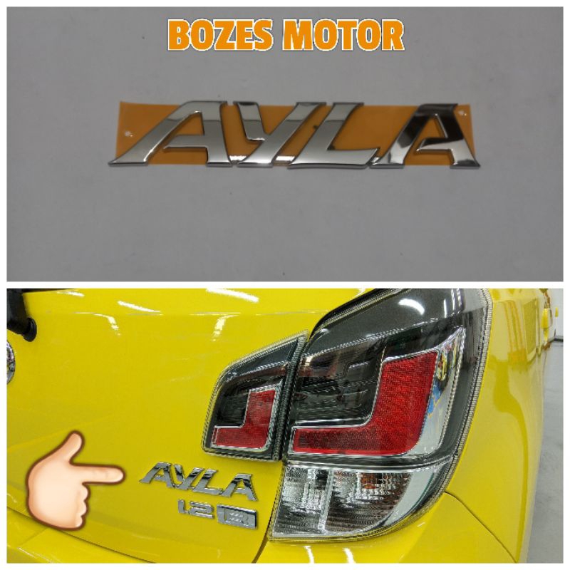 Jual EMBLEM DAIHATSU AYLA LOGO TULISAN BELAKANG MOBIL DAIHATSU AYLA ...