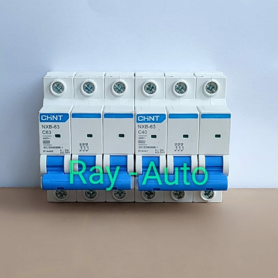 Jual MCB Chint 3Pole 3P 63A 6KA Biru NXB-63 C63 SNI | Shopee Indonesia