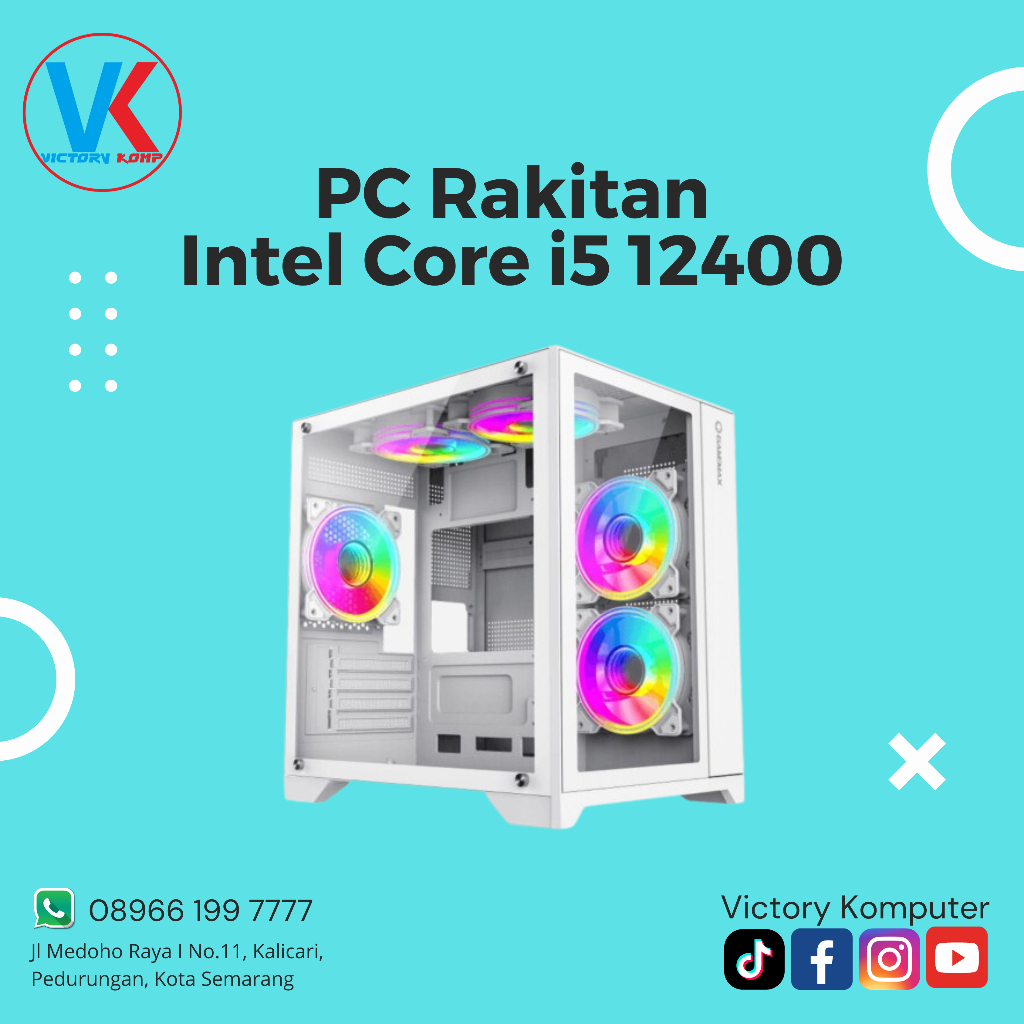 Jual PC Rakitan Intel Core i5 12400 Dual VGA | Editing Video | Design | Render | Gaming AAA ...
