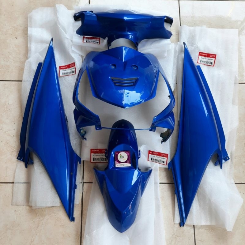Jual Cover Body Halus Fullset Biru Tua SBM Gen 1 Beat Karbu Original ...