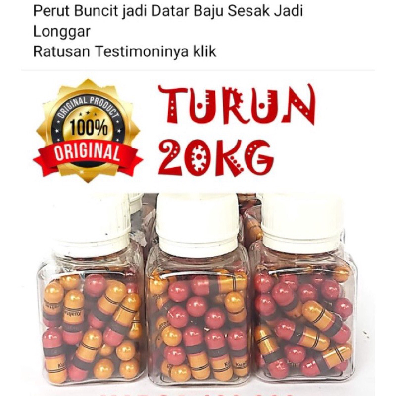 Jual KJP Pelangsing Alami Herbal Premium Original isi 30 Double dobel ...