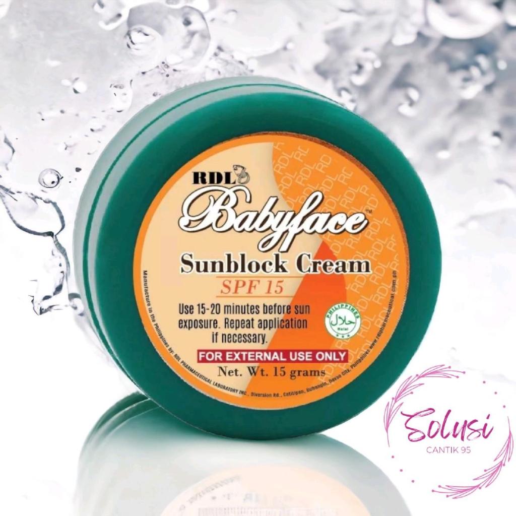 Jual RDL BABY FACE SUNBLOCK CREAM SPF 15 ORIGINAL BPOM ASLI | Shopee ...