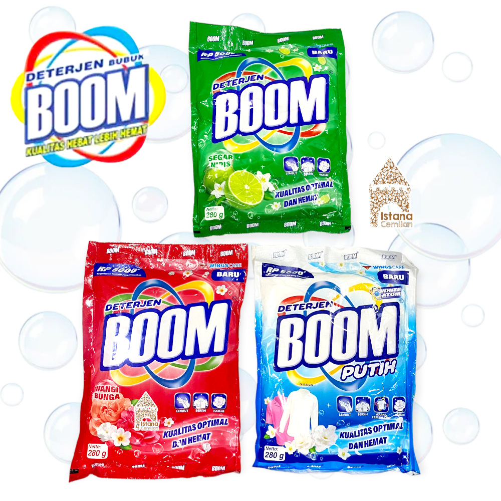 Jual Deterjen BOOM Sabun Cuci Bubuk Pakaian Baju 280 Gram | Shopee ...