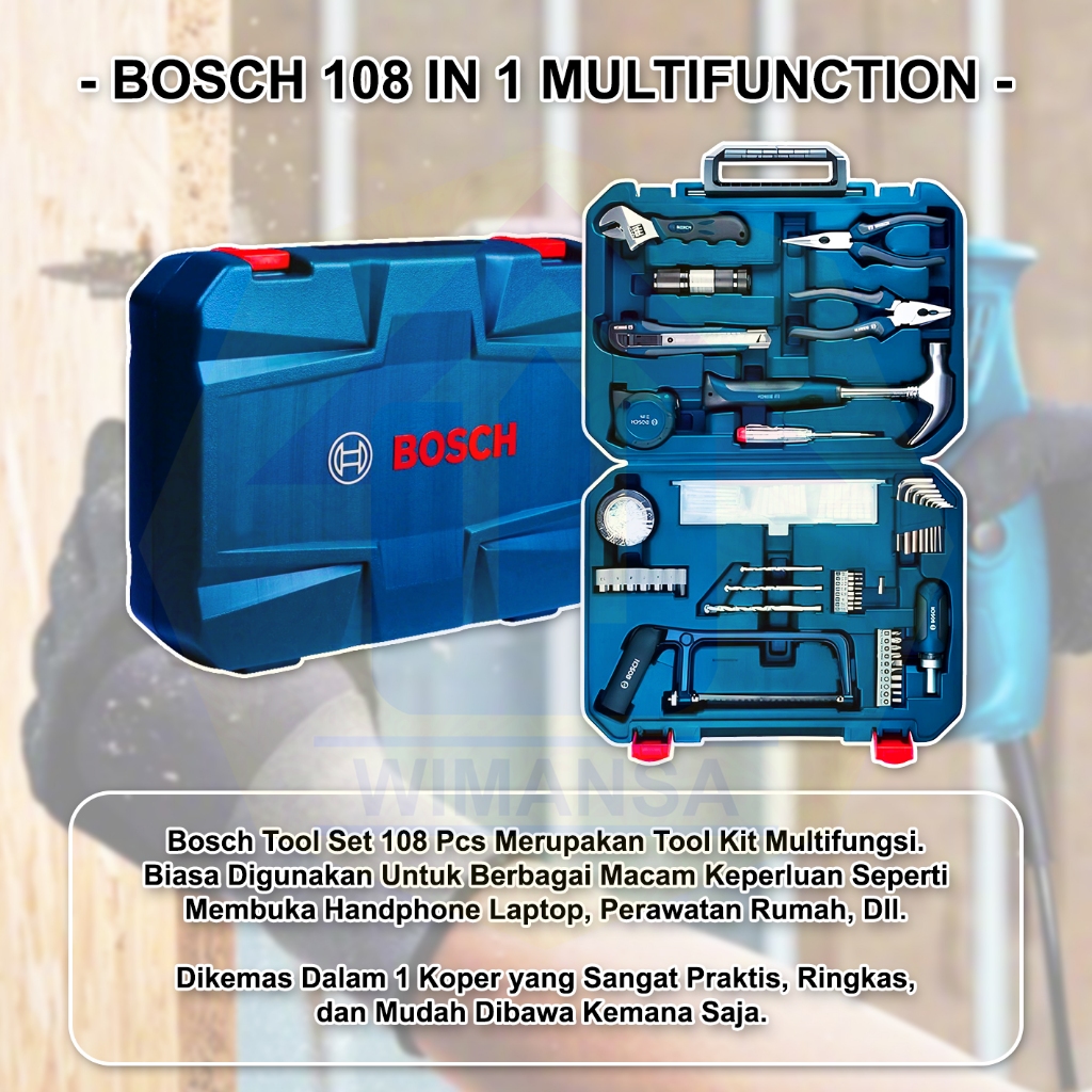 Jual BOSCH 108 IN 1 MULTIFUNCTION HOUSEHOLD TOOL KIT 2 607 002 788 ...