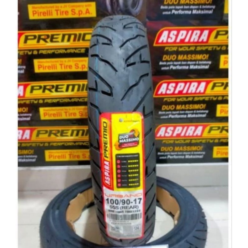 Jual Ban Luar Tubeless 100/90-17 Belakang Aspira Premio Urbano (Verza ...