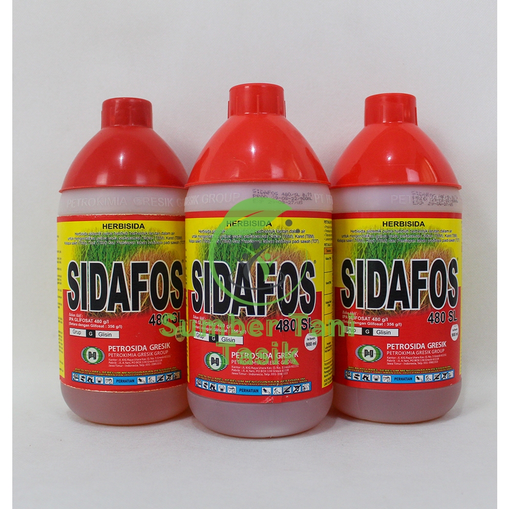 Jual HERBISIDA SIDAFOS 480SL 900 ML HERBISIDA SISITEMIK RACUN PEMBASMI ...
