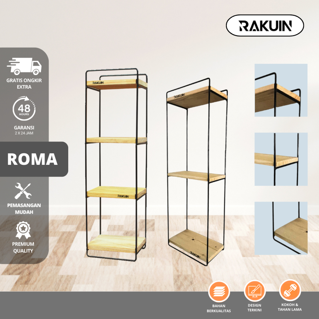 Jual ROMA MINI - RAK SUSUN MINI AMBALAN KAYU AESTHETIC MINIMALIS DENGAN ...