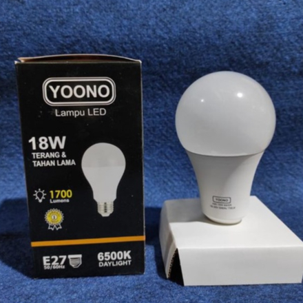 Jual Lampu Bohlam LED 18 Watt 18w Yoono E27 1700 Luminent 6500K ...