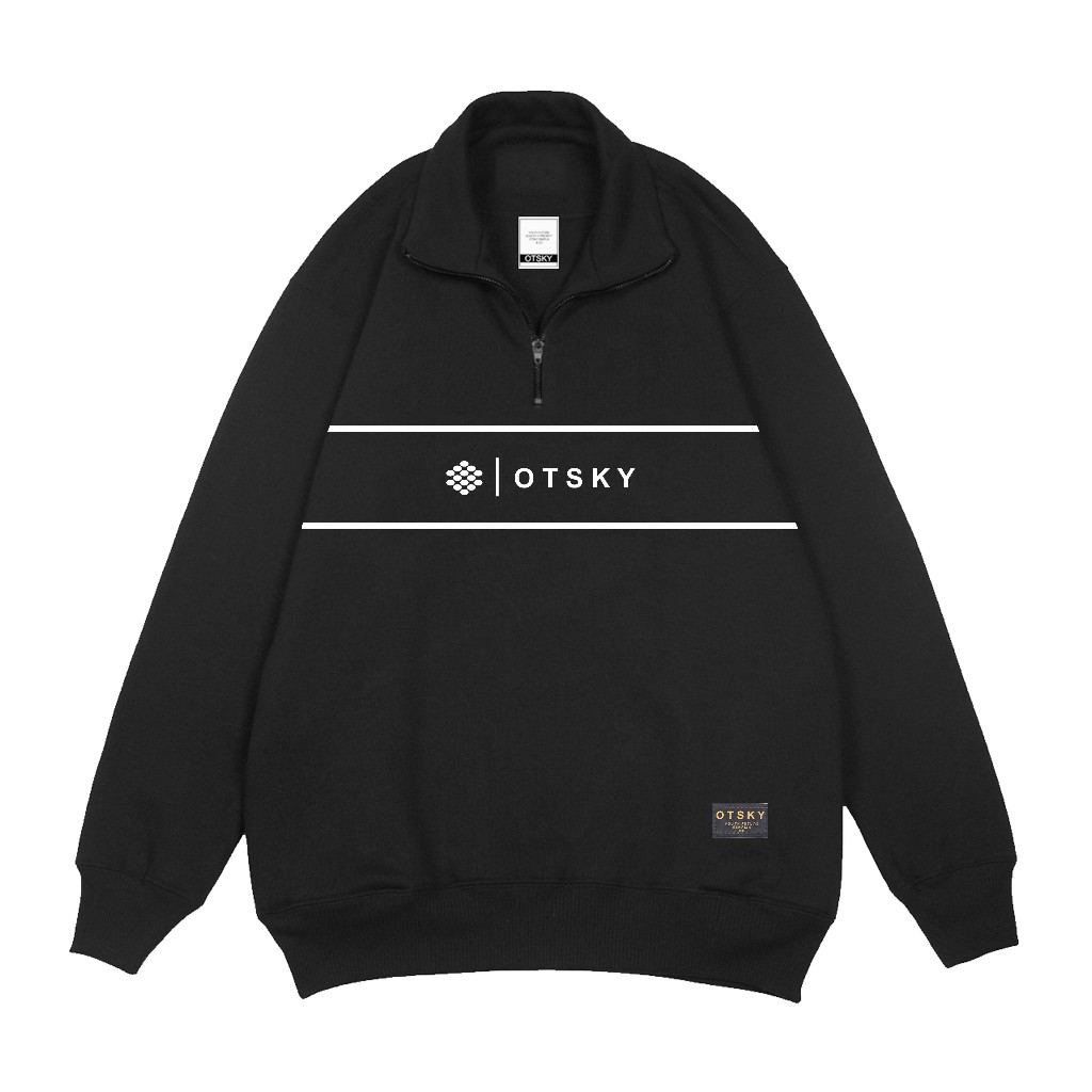 Jual Otsky Jacket Halfzip Logo Doubline Fleece | Shopee Indonesia