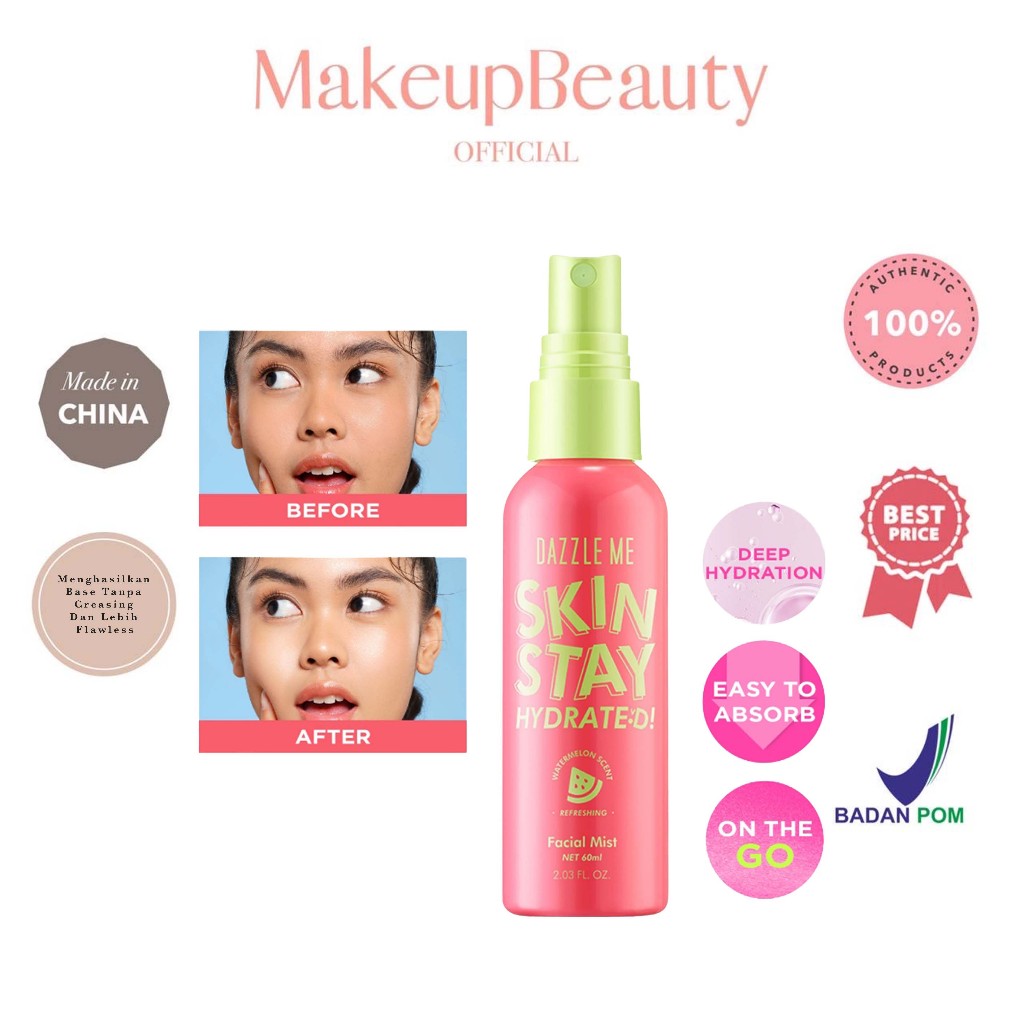 Jual DAZZLE ME Skin Stay Hydrated! Facial Mist | Glow Up Toner Skin ...