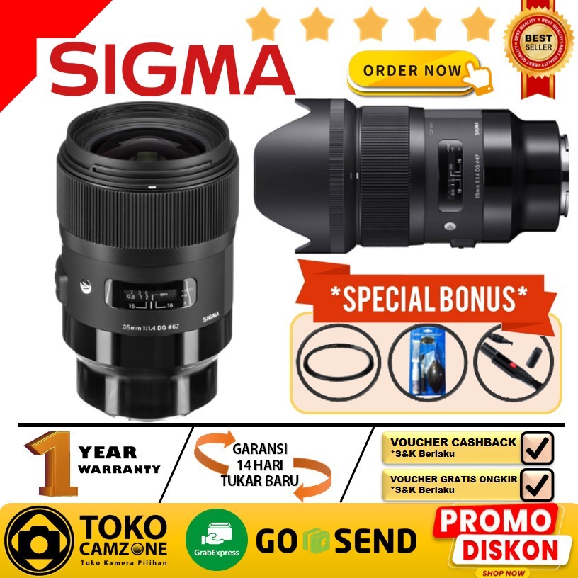 Jual Lensa Sigma 35mm F1.4 DG HSM ART Lens For Sony E Lensa Original ...