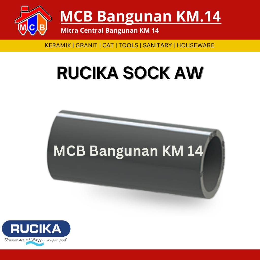 Jual Sock / sok / Sambungan lurus / Socket Rucika 1" / 1/2" / 3/4 ...