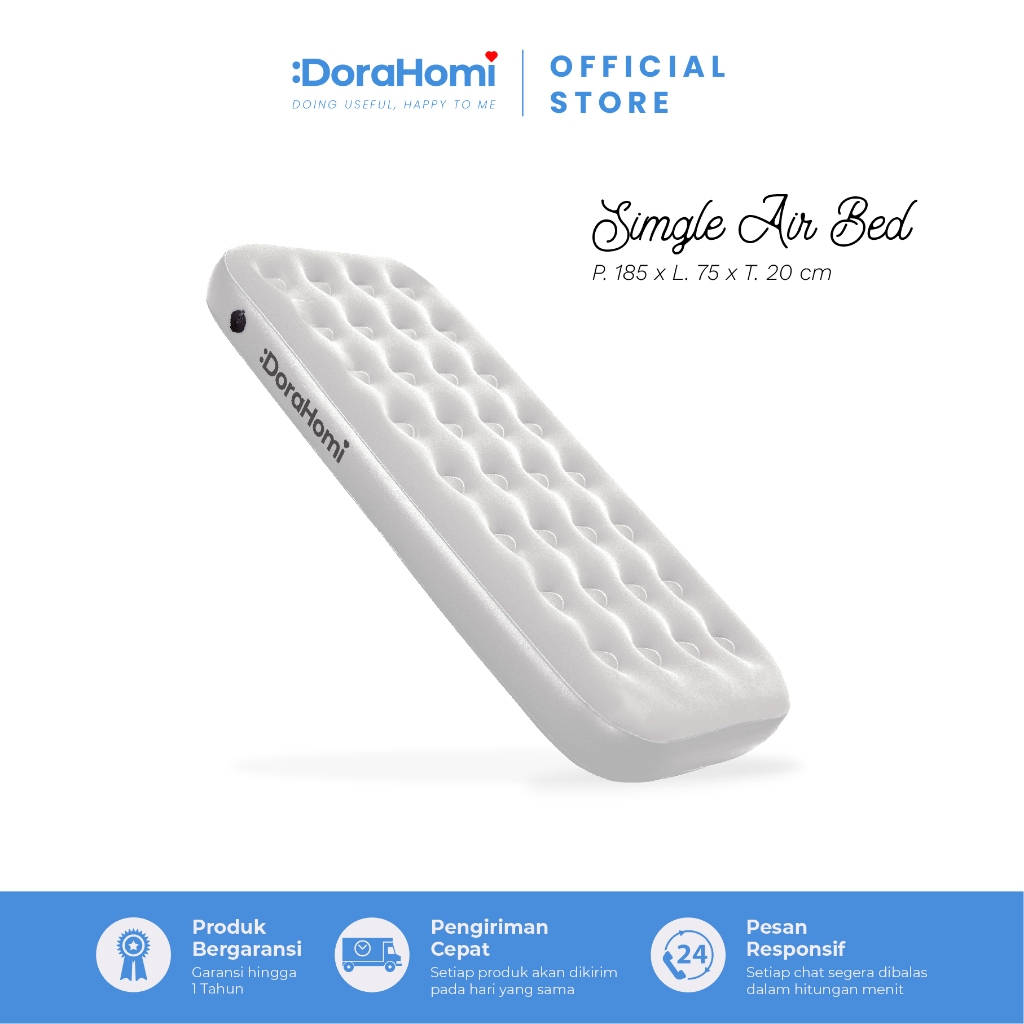 Jual Dorahomi Kasur Angin single Air Bed Matras Kamar Anti Kempes ...