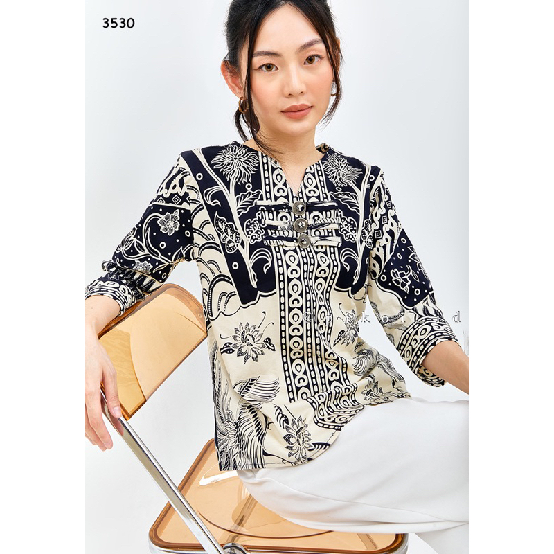 Jual Atasan batik wanita / blouse batik cewek modern / atasan kimono ...