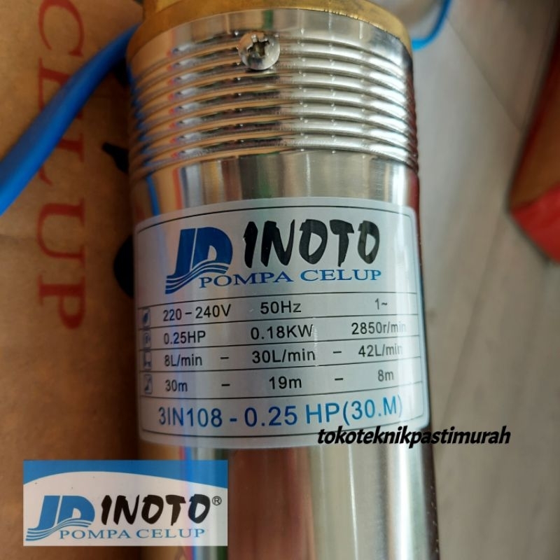 Jual pompa Submersible sible sibel inoto 3in 3" 0,25hp pompa celup ...