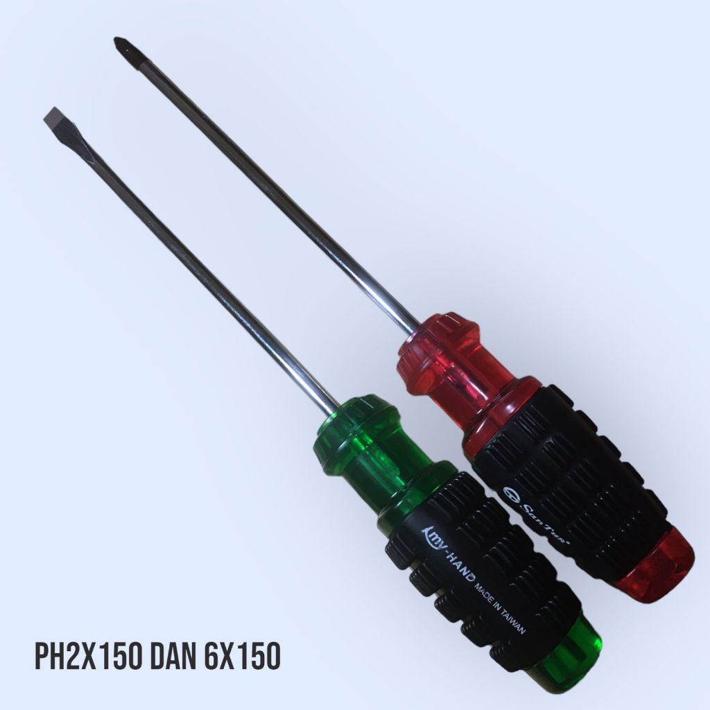 Jual Obeng Set Plus dan Minus Cushion Grip PH2x150 dan 6x150 | Shopee ...