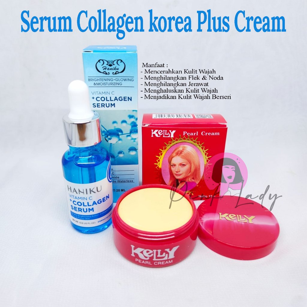 Jual Pearl Cream Kelly 15gr PLus Serum Korea Collagen BPOM | Shopee ...