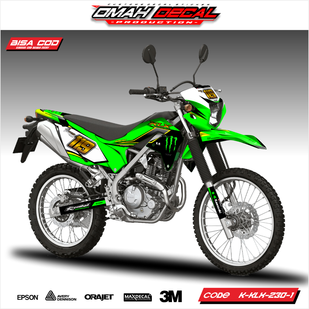 Jual decal sticker KLX 230 L full body premium tebal termurah stiker ...