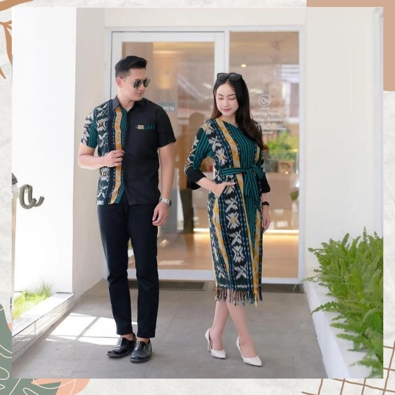Jual Couple Tenun Set Keluarga Kemeja Tenun Dress Tenun Set Tenun Ikat Keluarga | Shopee Indonesia